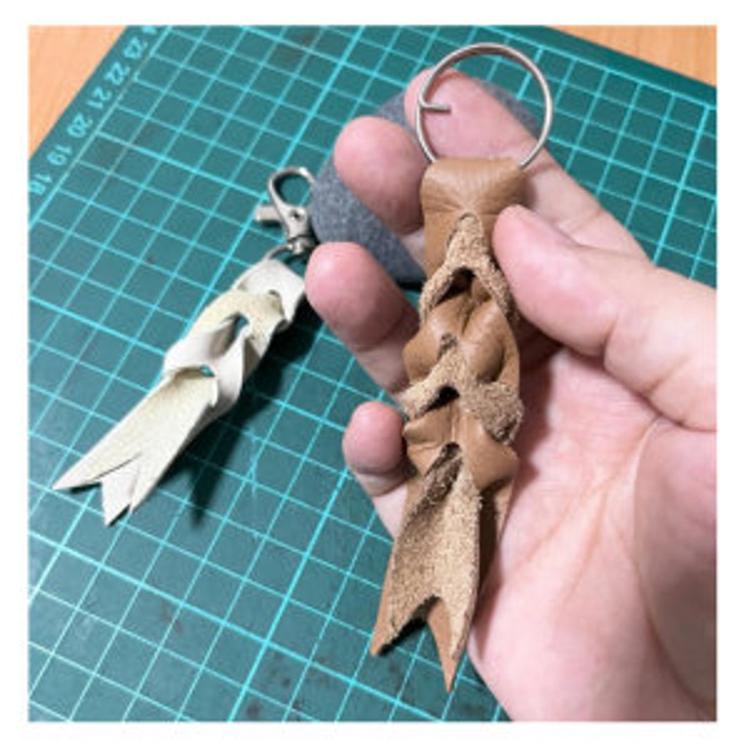 Simple DIY Leather Keychain Pattern, Leather Keychain Pattern ...