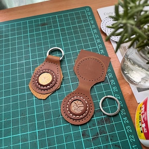 Leather Keychain Pattern, Keychain Template, Key Fob Template, Leather ...