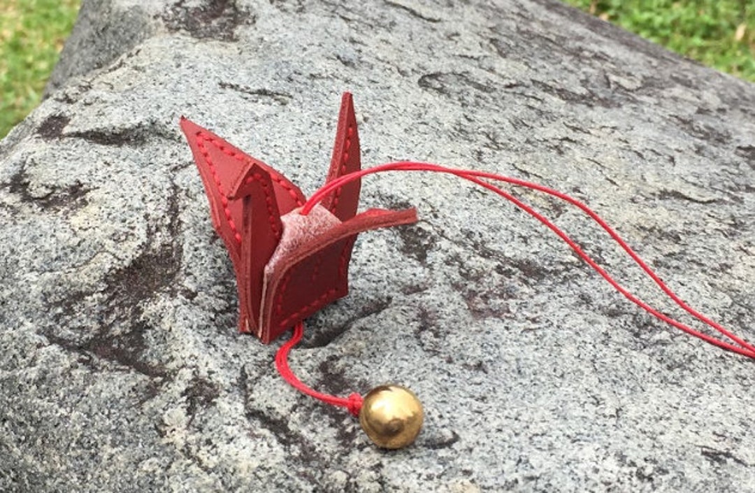 DIY Leather Crane Origami | Ornaments Pattern for Car Decoration ...