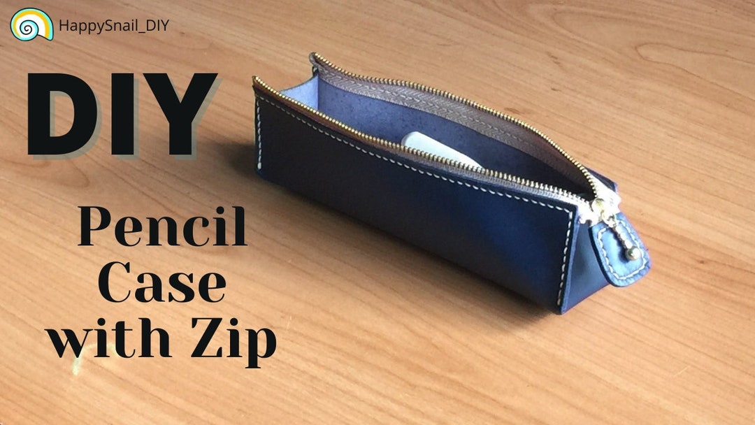 PATTERN for a Leather Pencil Case With Zip, Leather Pencil Pattern File ...