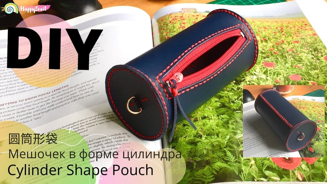 PATTERN for DIY a Cylinder Shaped Pouch | Tube-shaped Purse - Etsy