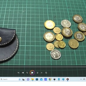 PATTERN for Leather Coin Purse Template for Small Round Shaped Coin ...