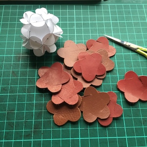 Leather Flower Pattern, Pattern for Leather Flower Ball, Leather ...