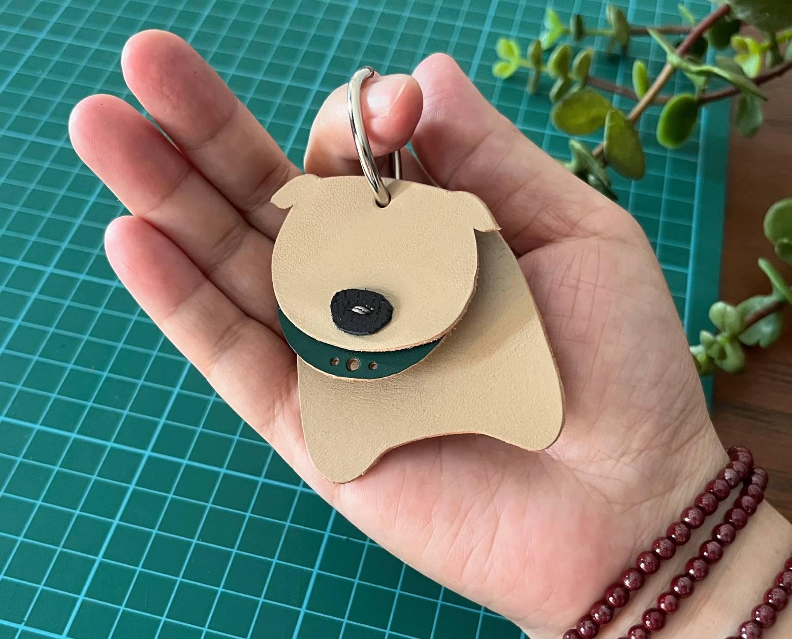 Leather Owl & Dog Keychain Pattern | Key Fob Template | PDF SVG DXF ...
