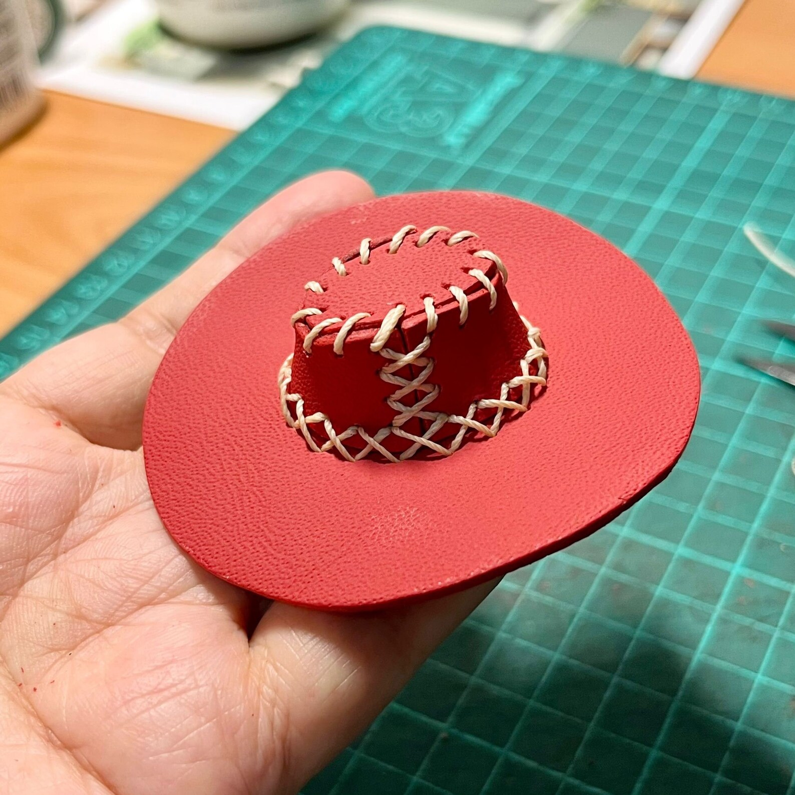 Cowboy Hat Pattern, Cowboy Hat Template, Mini Hat Keychain Template ...