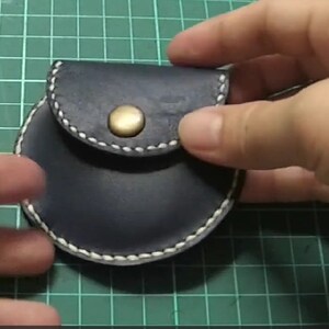 PATTERN for Leather Coin Purse Template for Small Round Shaped Coin ...