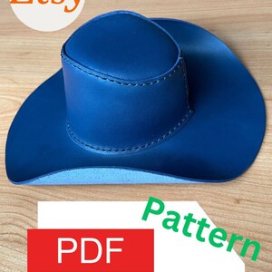 PATTERN for Leather Cowboy Hat for Blythe Doll Cowboy Hat, Pet Hat ...