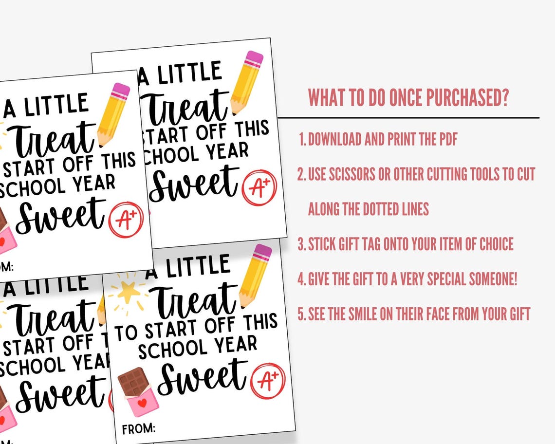 A Little Treat to Start off This School Year Sweet Gift Tags for ...