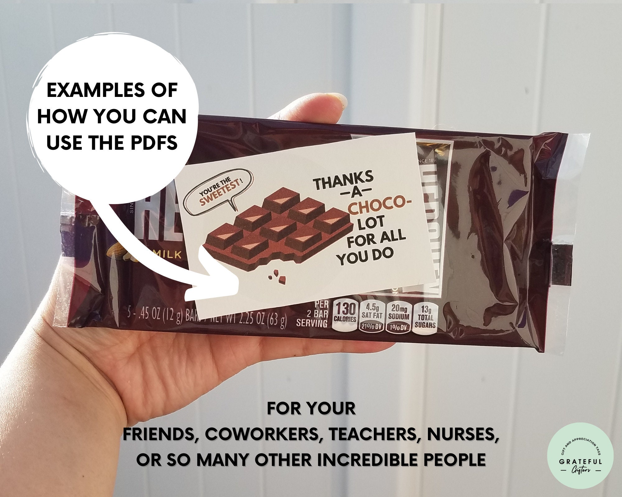 Thanks A Chocolot for All You Do Thank You Gift Tags Chocolate ...