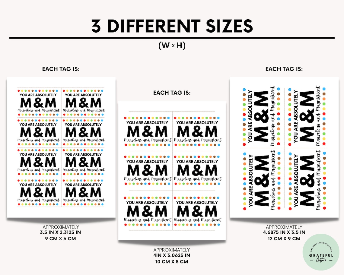 PRINTABLE You Are Absolutely Marvelous and Magnificent, Candy Gift Tags ...