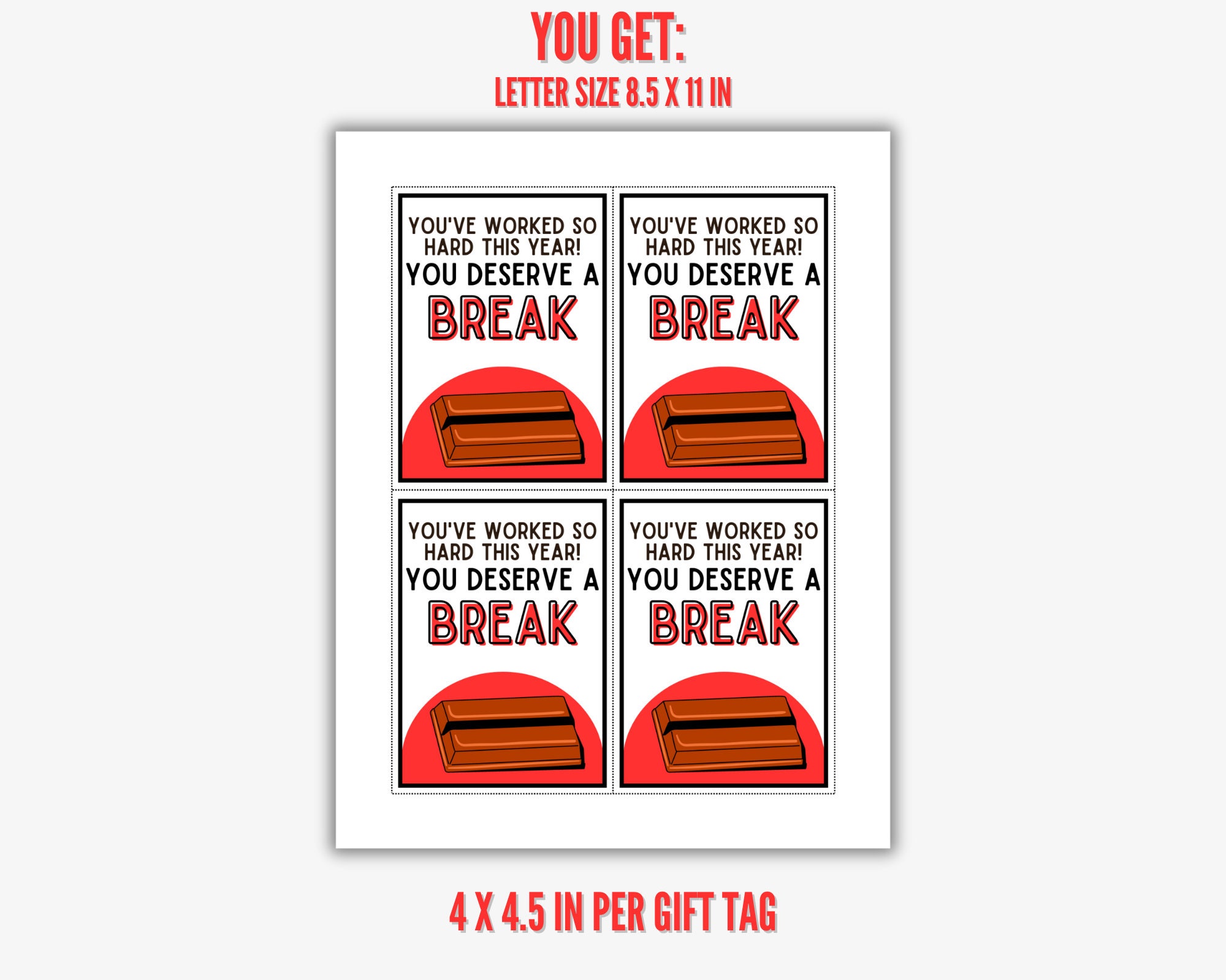 You've Worked Hard This Year You Deserve A Break Thank - Etsy