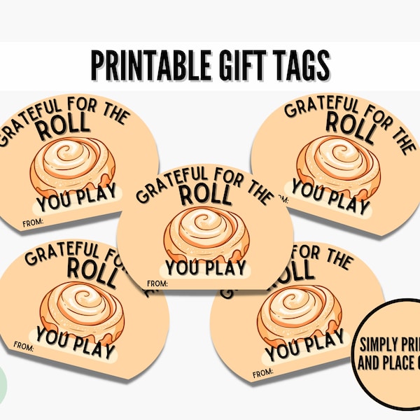 Cinnamon Roll Thank You Tag - Etsy