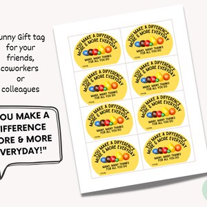 Printable You Make a Difference MORE & MORE Everyday! Teacher ...