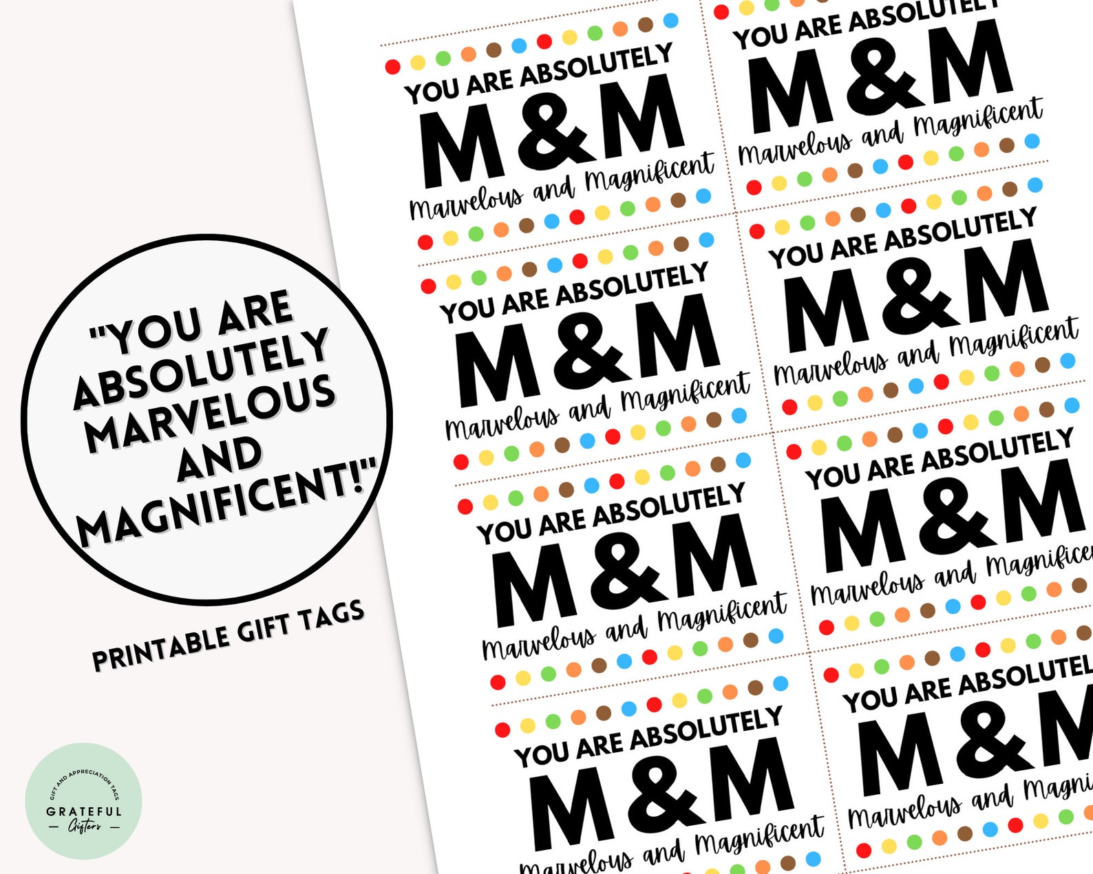 PRINTABLE You Are Absolutely Marvelous and Magnificent!, Candy Gift ...