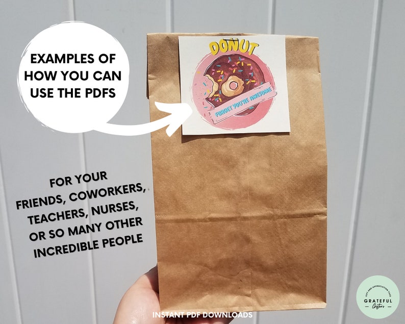 Donut Forget You're Awesome Thank You Tags Donut Appreciation Gift ...