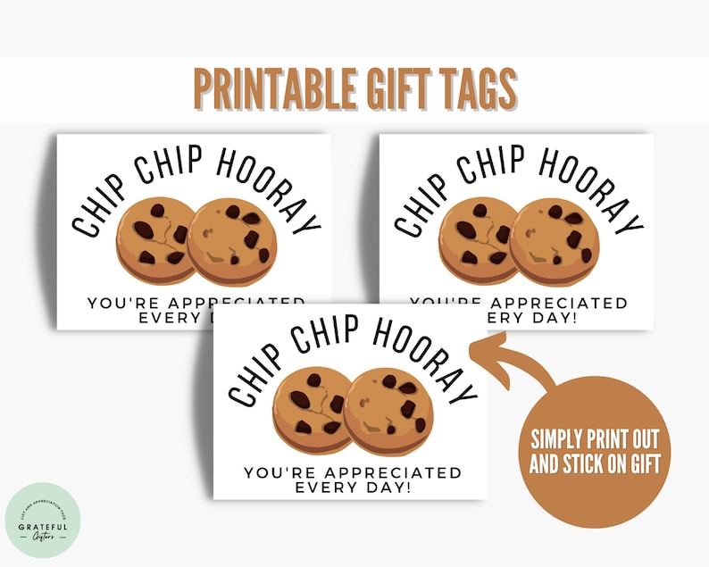Chip Chip Hooray, You're Appreciated Every Day Gift Tags Appreciation ...