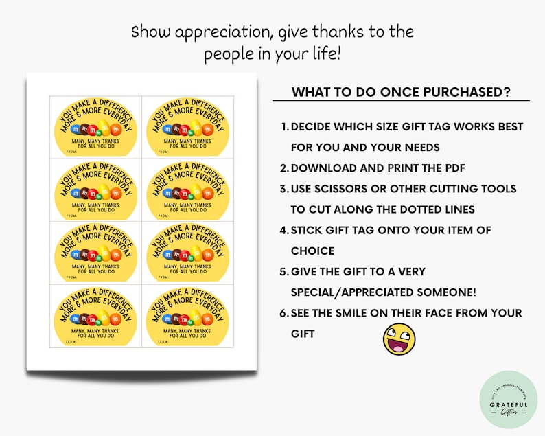 Printable You Make a Difference MORE & MORE Everyday! Teacher ...