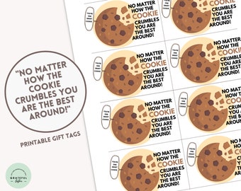 Thank You Gift Tags No Matter How the Cookie Crumbles You Are | Etsy