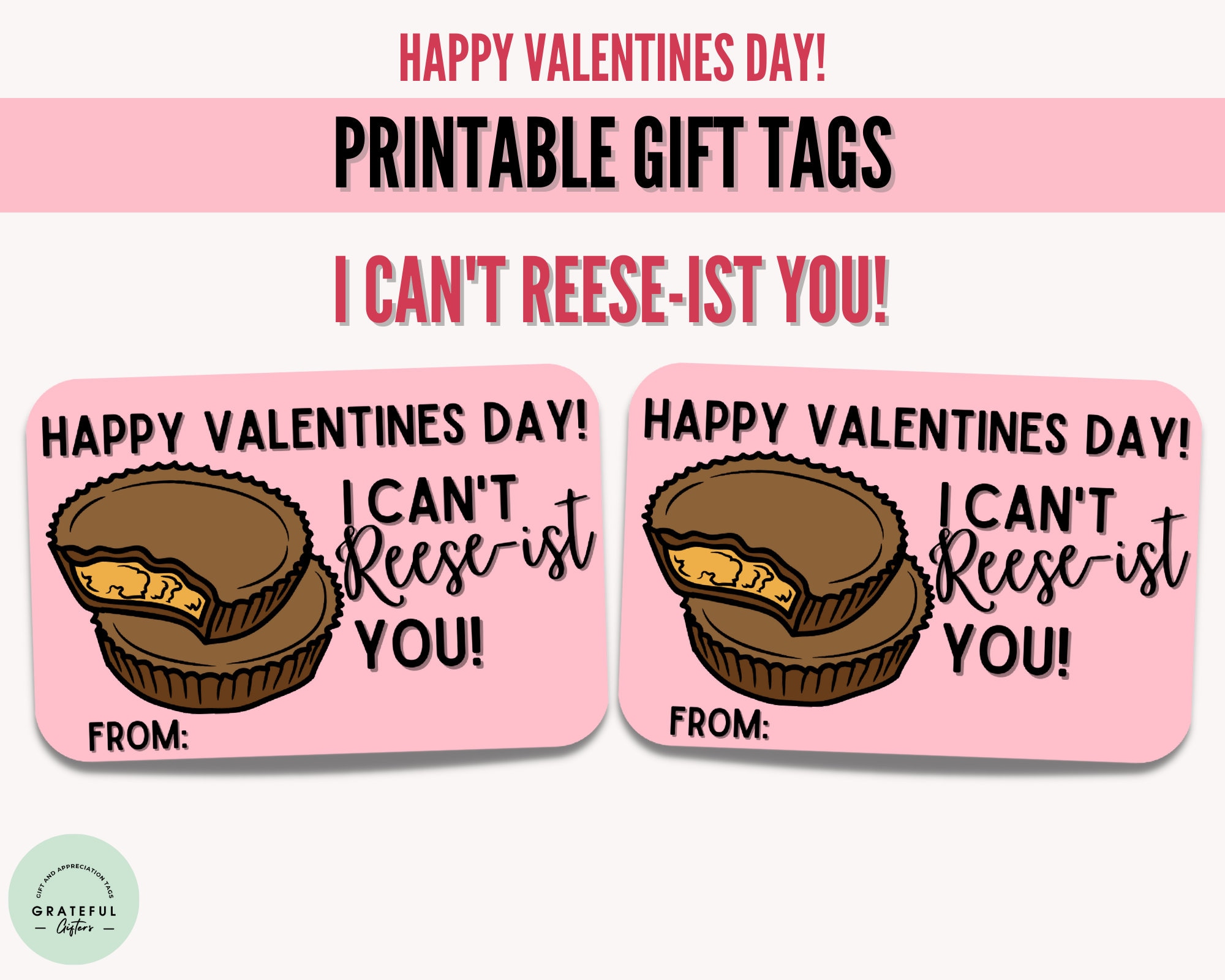 I Can't Reese-ist You Valentine's Day Gift for Her Candy Valentines Day ...