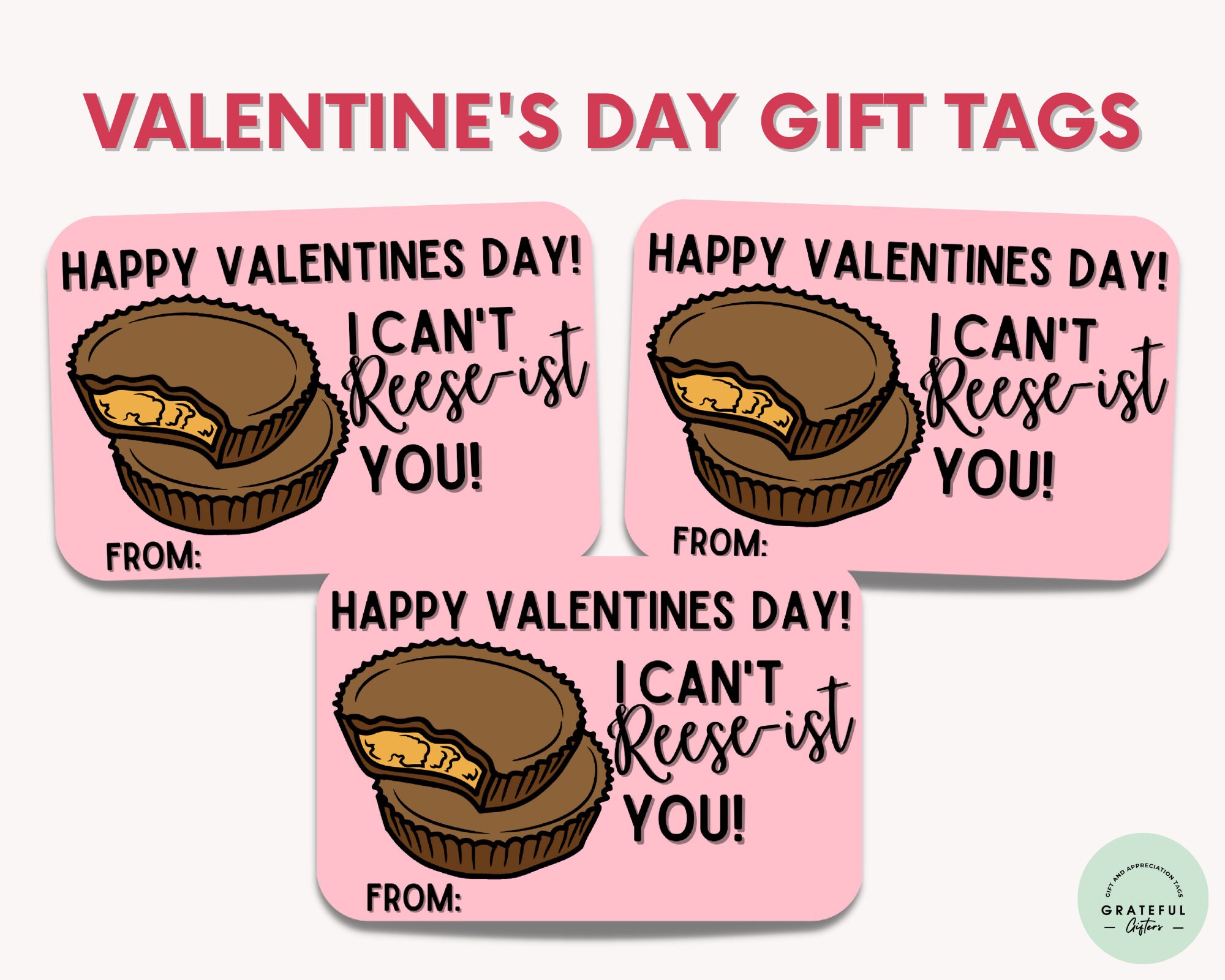 I Can't Reese-ist You Valentine's Day Gift for Her Candy Valentines Day ...