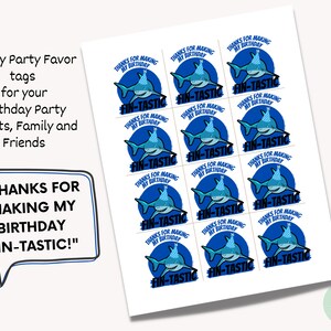 Thanks for Making My Birthday FIN-TASTIC Shark Themed Birthday Party ...