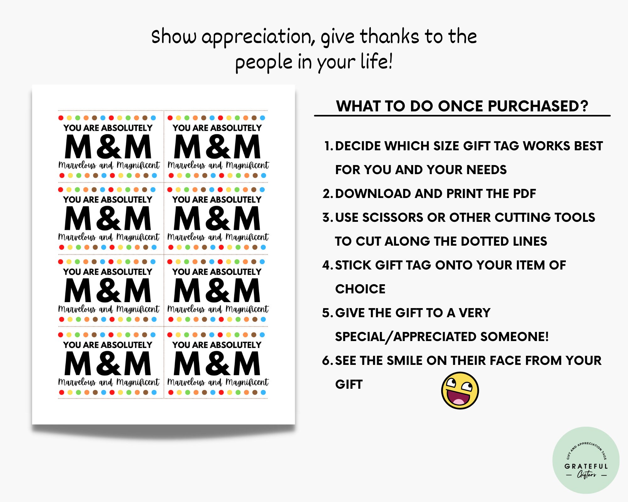 PRINTABLE You Are Absolutely Marvelous and Magnificent!, Candy Gift ...