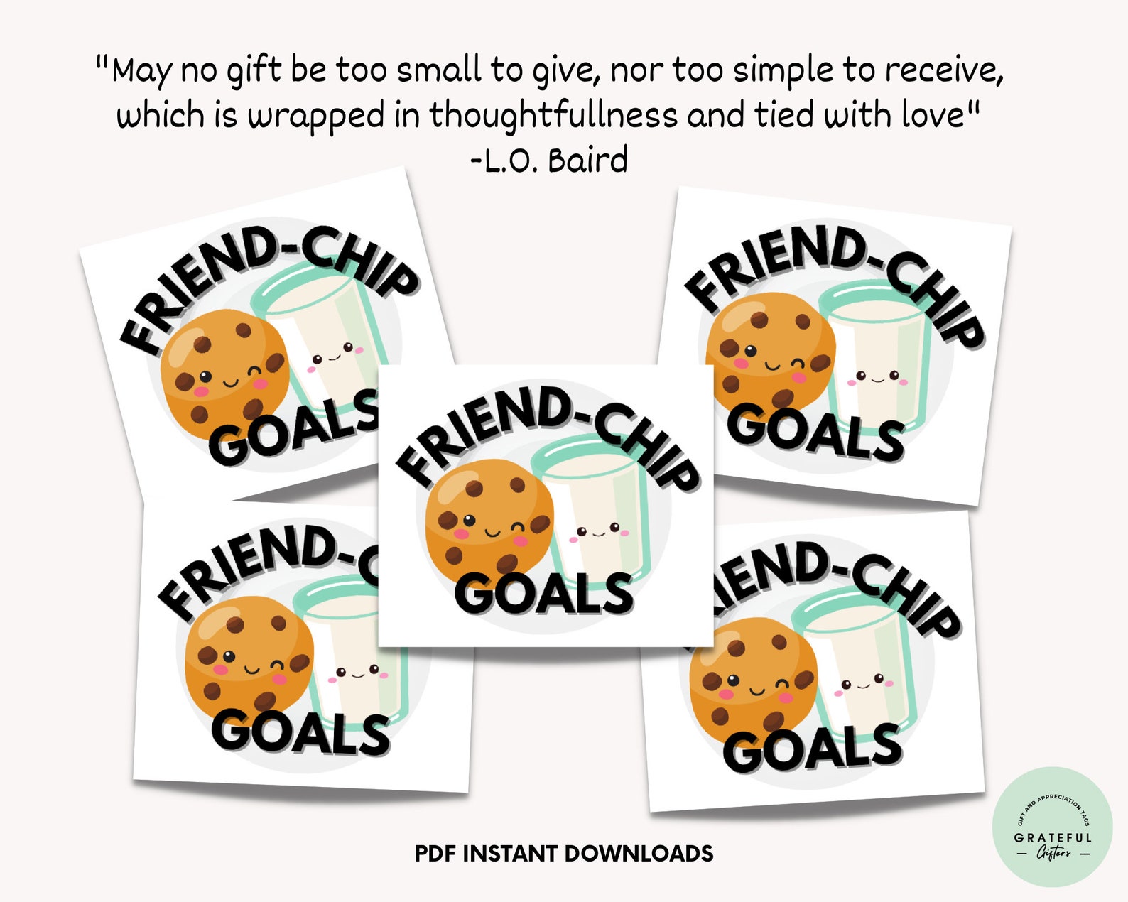 Friend-chip Goals Appreciation for Best Friends Work Friends Gift ...