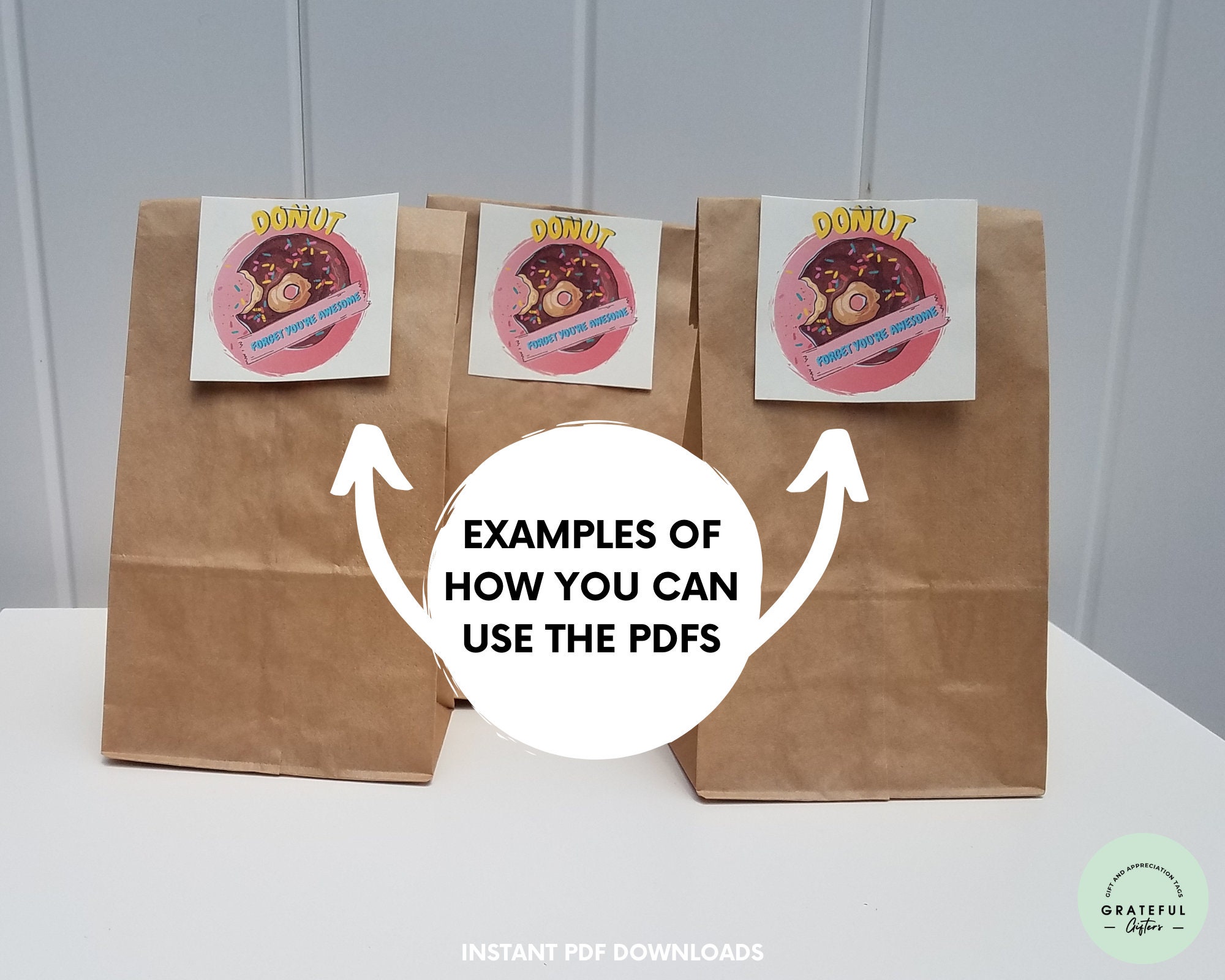 Donut Forget You're Awesome Thank You Tags Donut Appreciation Gift ...