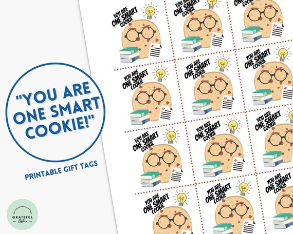 You Are One Smart Cookie Gift Tags for School Students - Etsy
