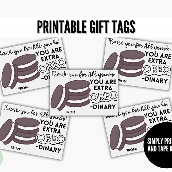 Cute Oreo Gift Tags - Etsy