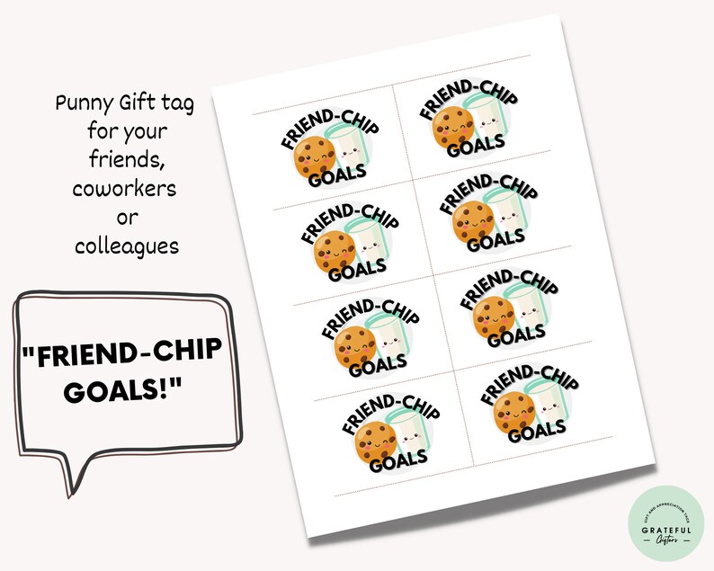 Friend-chip Goals Appreciation for Best Friends Work Friends Gift ...
