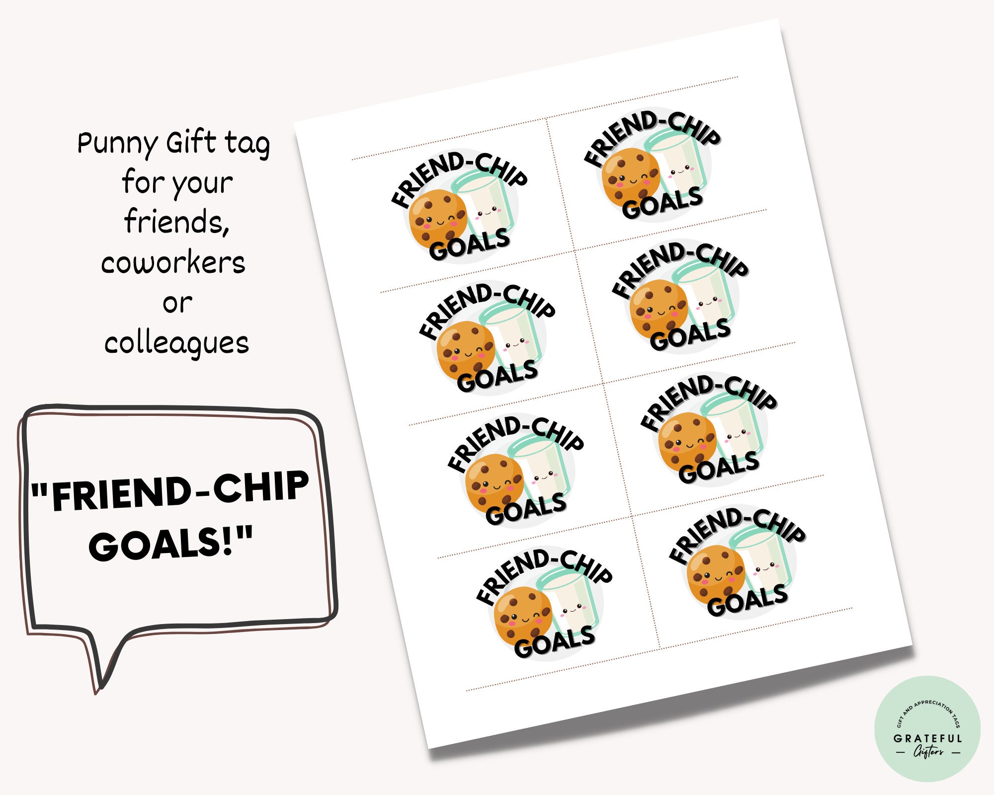 Friend-chip Goals Appreciation for Best Friends Work Friends Gift ...