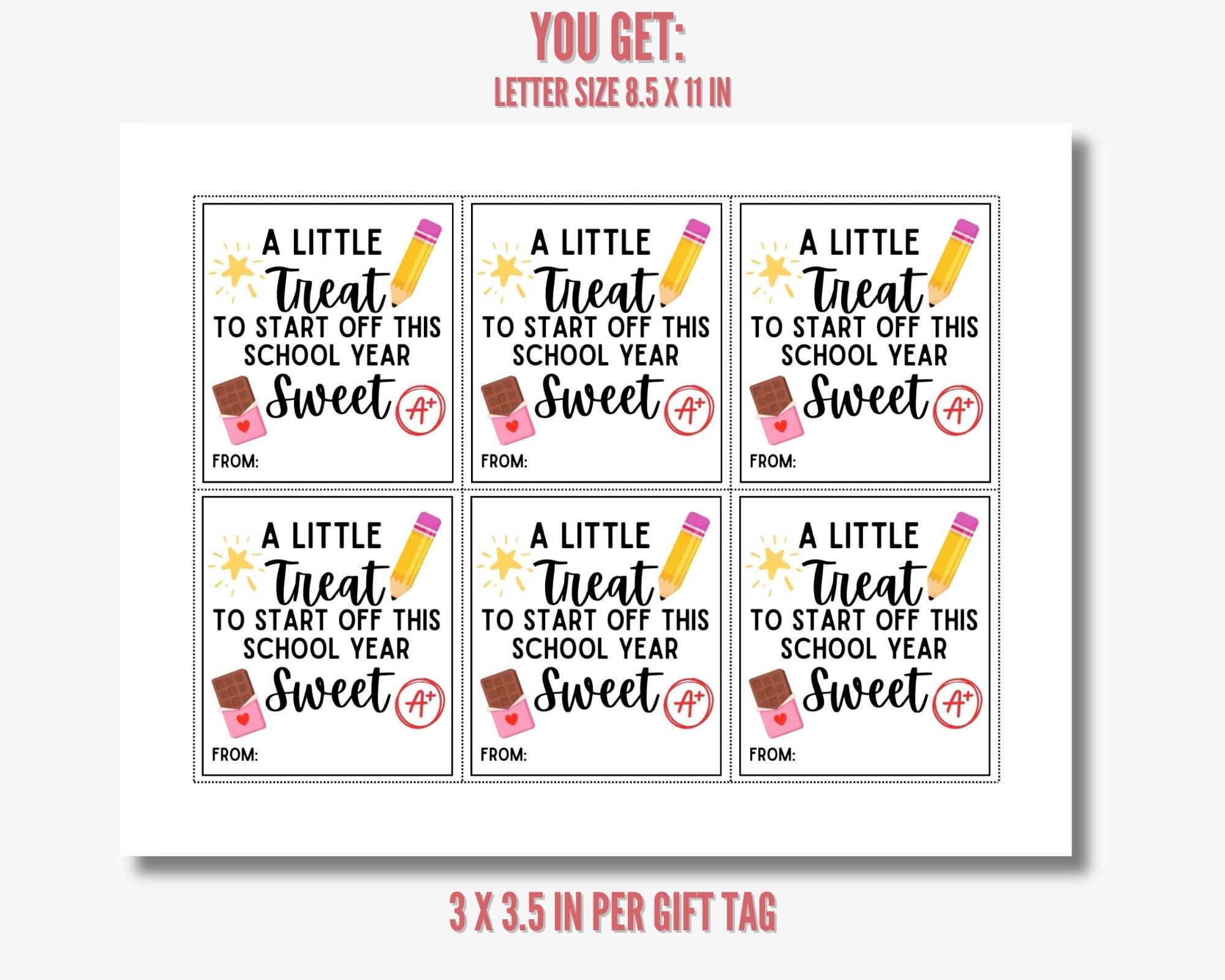 A Little Treat to Start off This School Year Sweet Gift Tags for ...