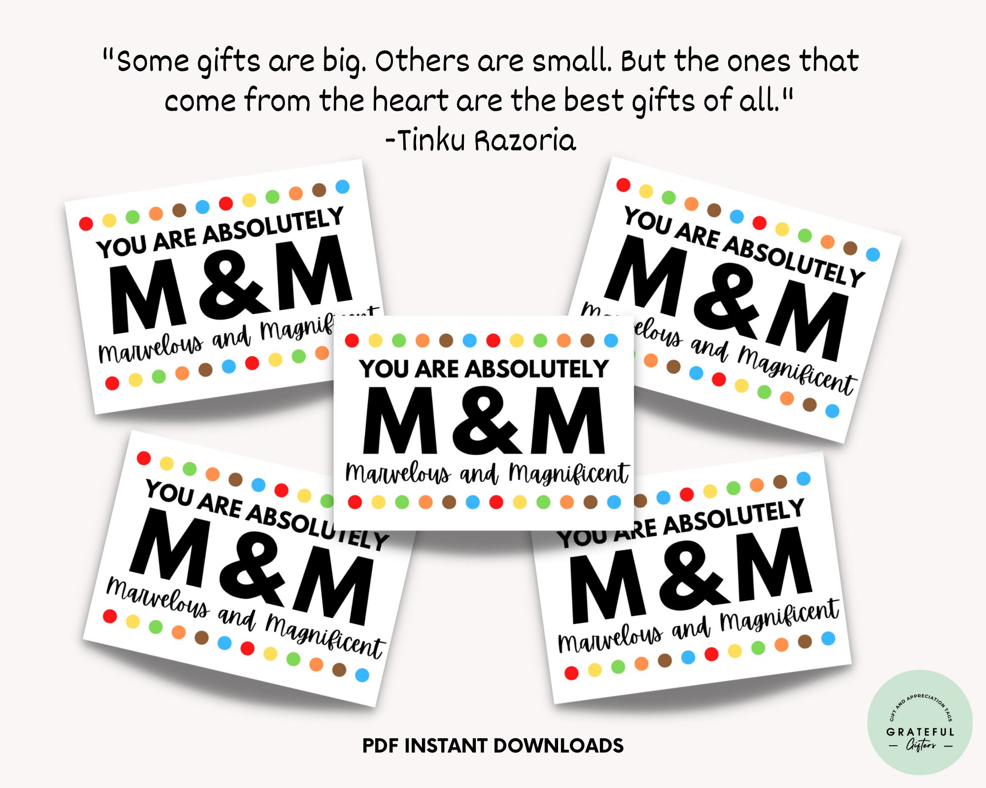 PRINTABLE You Are Absolutely Marvelous and Magnificent!, Candy Gift ...