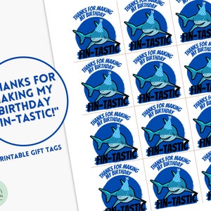 Thanks for Making My Birthday FIN-TASTIC Shark Themed Birthday Party ...