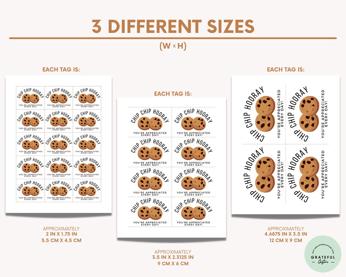 Chip Chip Hooray, You're Appreciated Every Day Gift Tags Appreciation ...