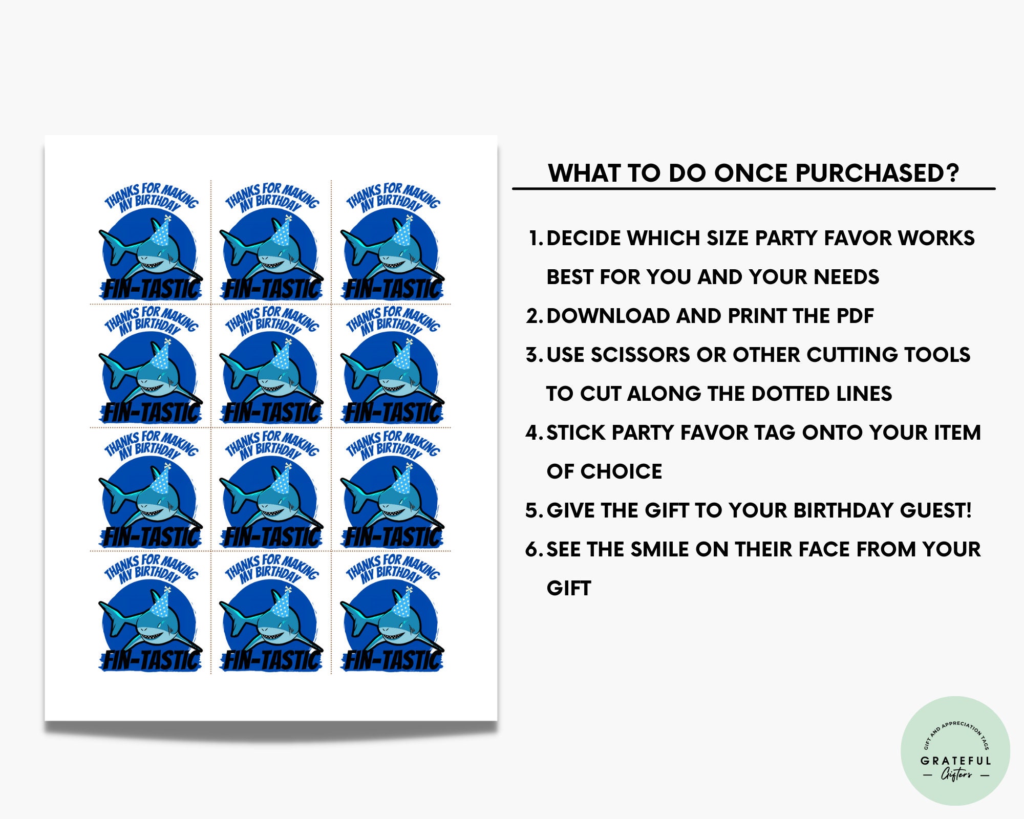 Thanks for Making My Birthday FIN-TASTIC Shark Themed Birthday Party ...