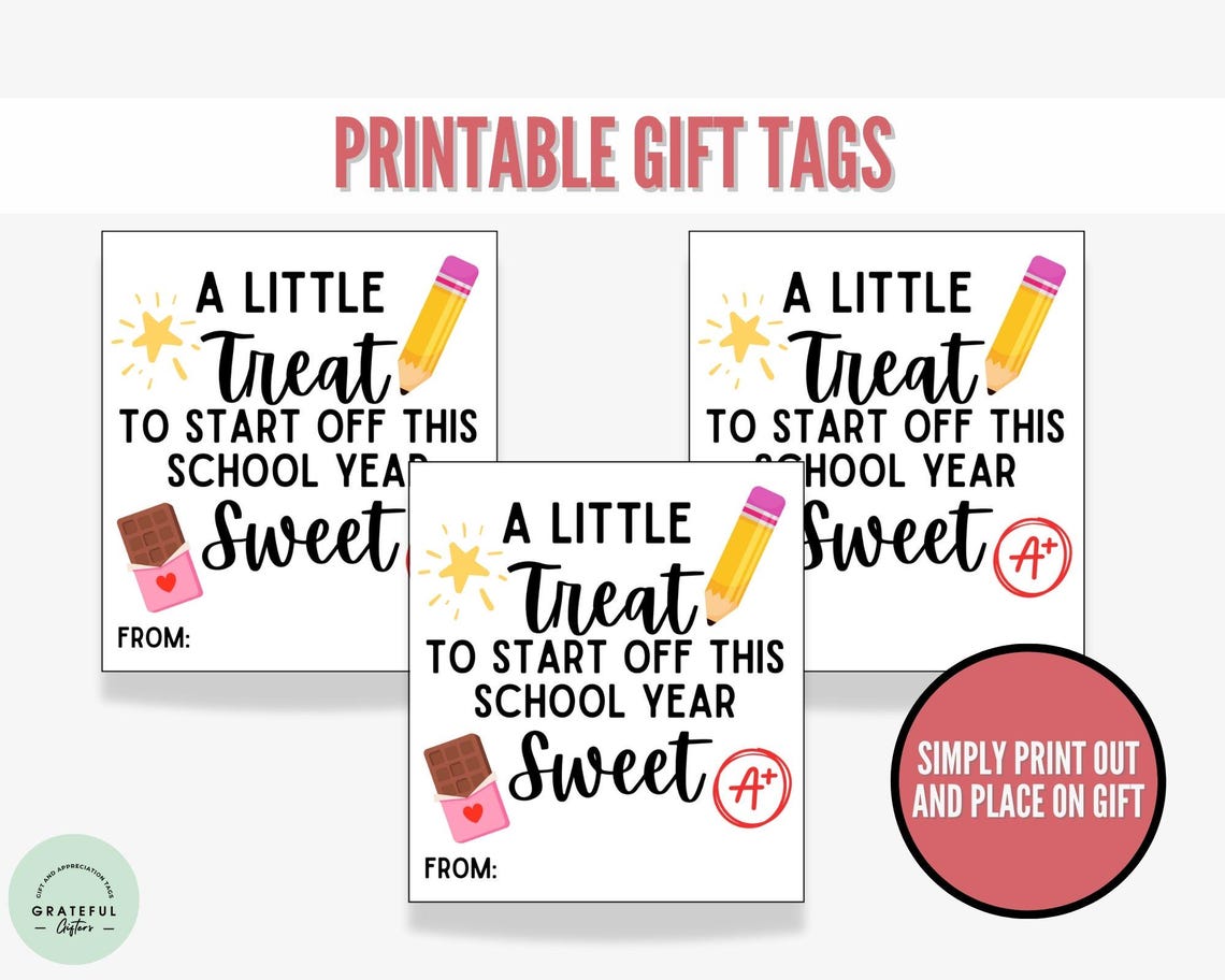 A Little Treat to Start off This School Year Sweet Gift Tags for ...
