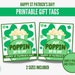 PRINTABLE Just POPPIN' BY to Say Happy St Patrick's Day Popcorn Tags ...
