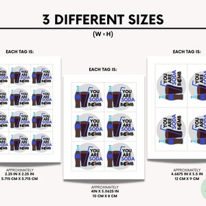 PRINTABLE You Are Soda Bomb Soda Gift Tags Co-worker Gift Simple Thank ...