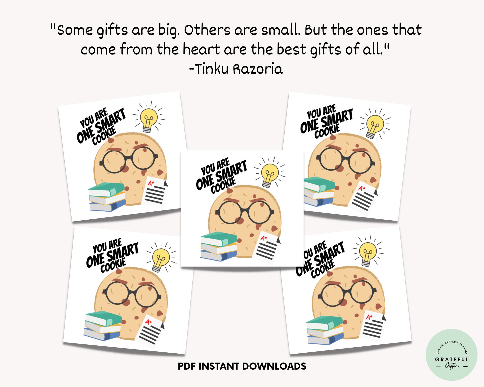 You Are One Smart Cookie Gift Tags for School Students Kids Printable ...