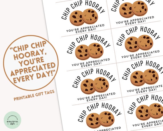Chip Chip Hooray You're Appreciated Every Day Gift Tags - Etsy