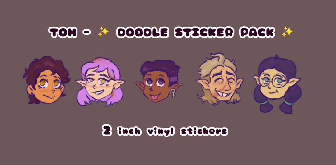 TOH Doodle Stickers - Etsy