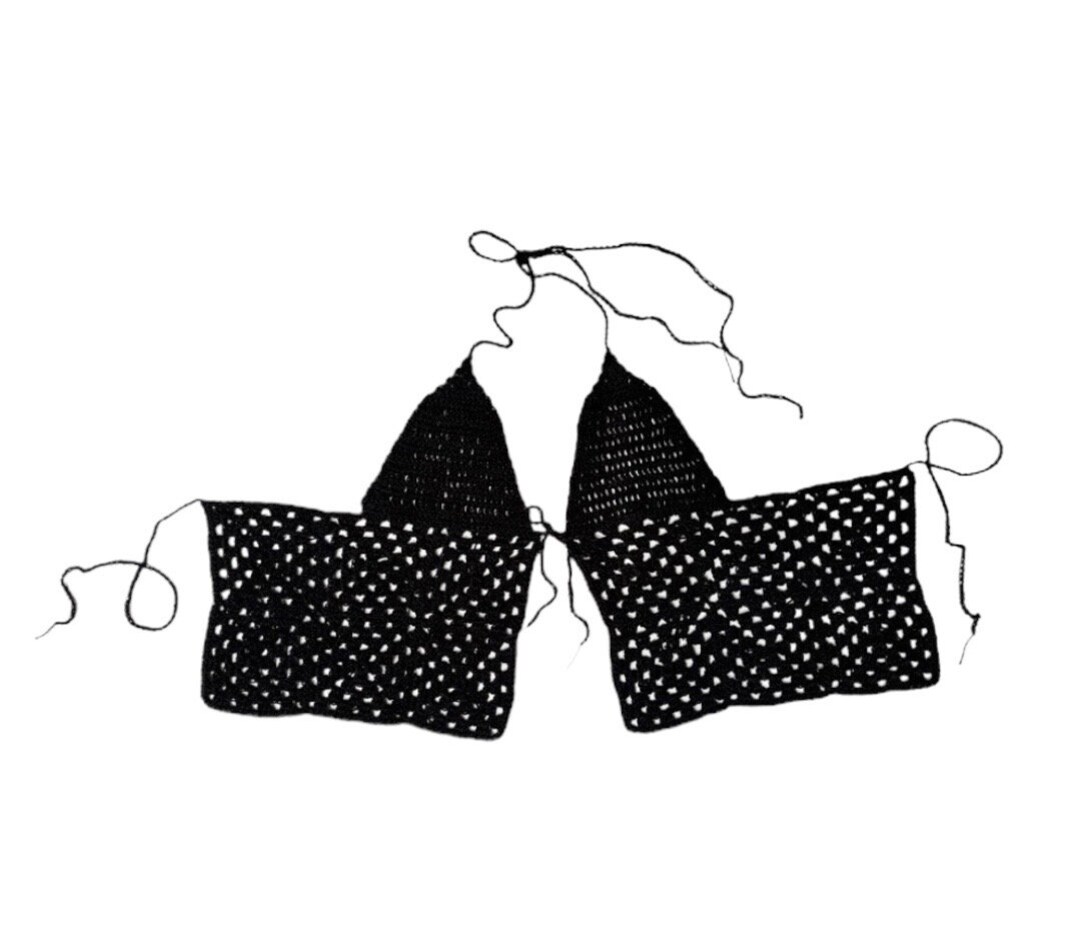 Crochet Crop Top Crochet Halter Top Handmade Crochet Top Open Front