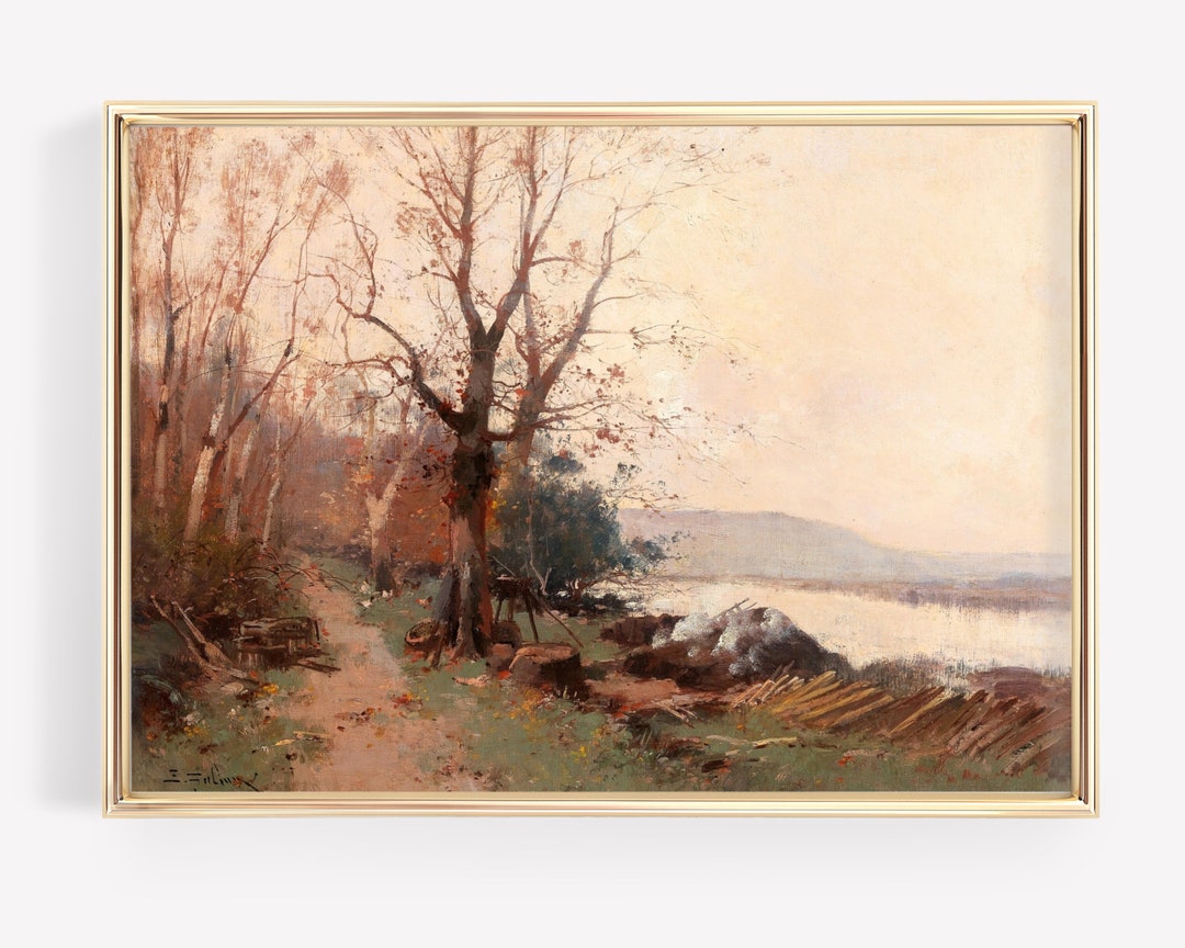 Antique Fall Printable, Fall Print Vintage, Fall Vintage Landscape ...