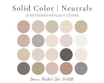 Minimalist Instagram Highlight Covers and Wallpapers, Solid Neutral ...