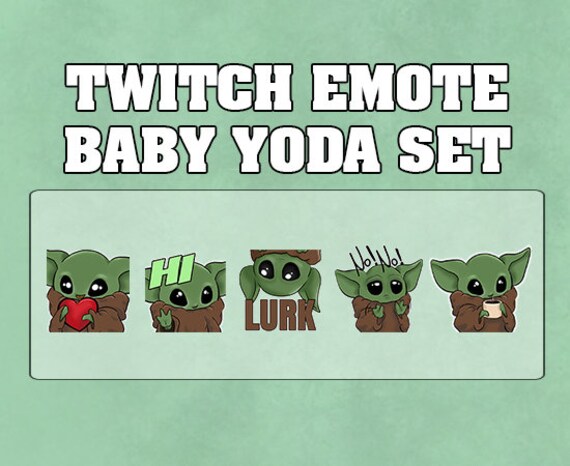 BABY YODA Emote SET Twitch Emote Youtube Emote Discord - Etsy