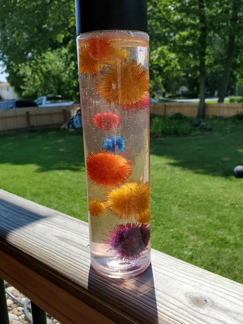 Pom-pom Sensory Bottle - Etsy