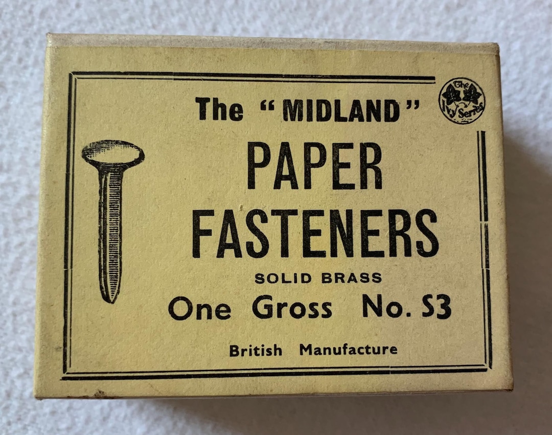 Vintage Midland Paper Fasteners Vintage Stationery - Etsy