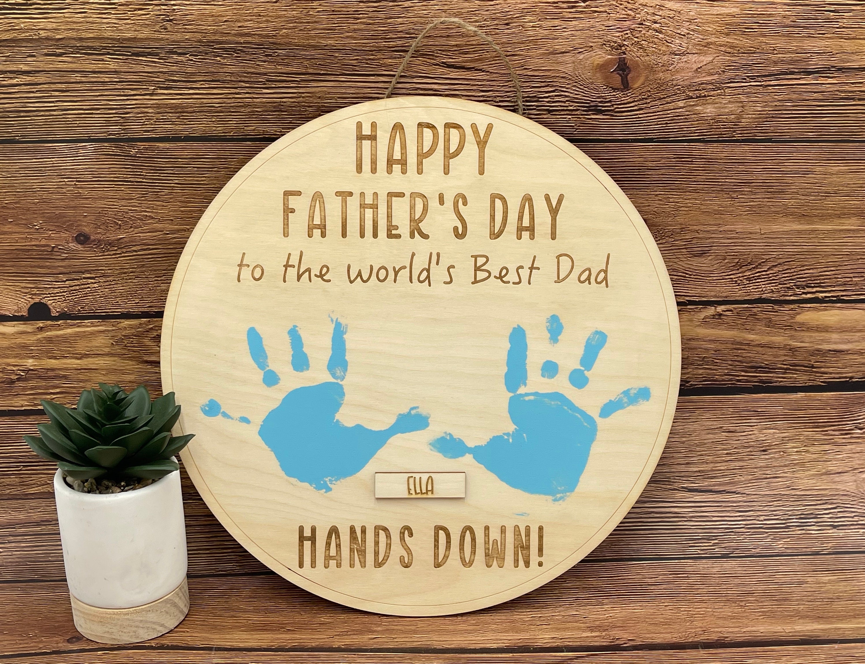 Personalized Father's Day Craft Kit I Father's Day Gift I Handprint Art ...